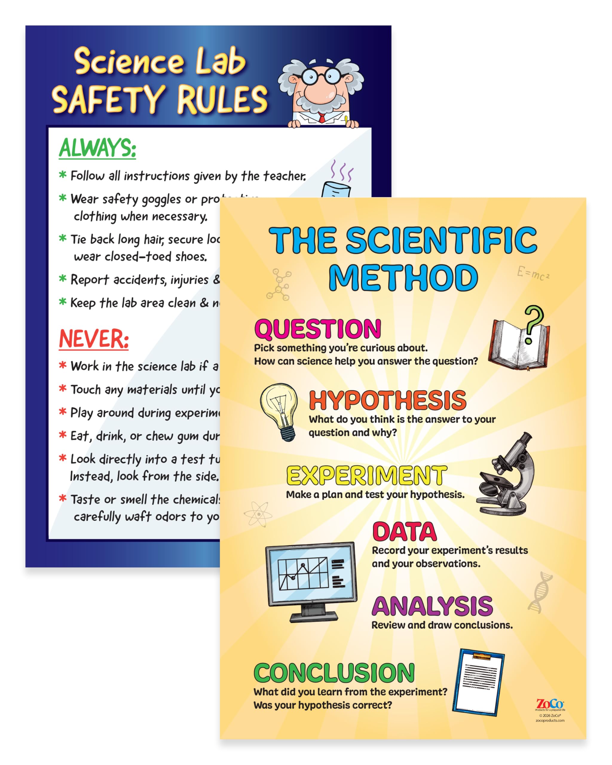 Lab Safety Rule Posters