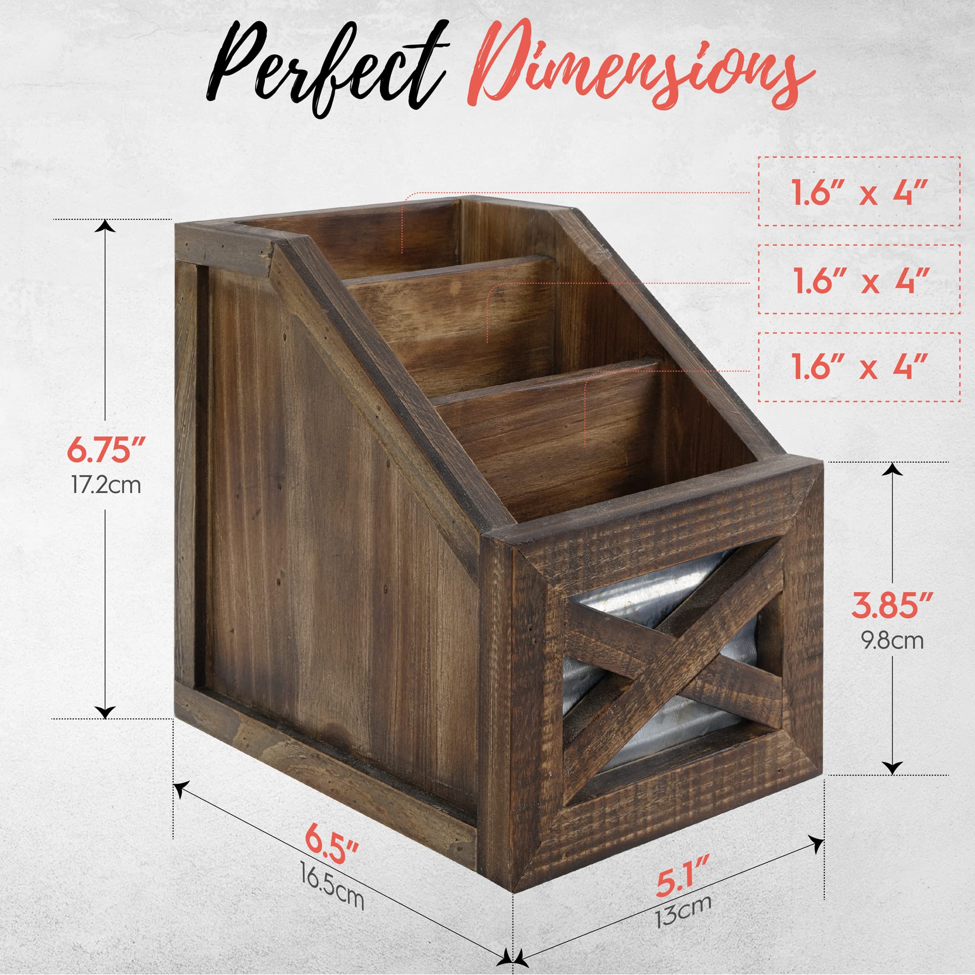 Autumn Alley Rustic Remote Holder - Farmhouse Desk Organizer, Barn Door ...