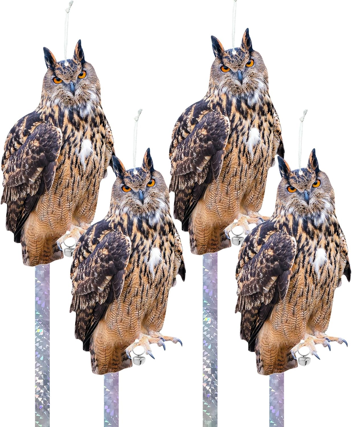 Amazon.com: Vicsiyi Owls to Keep Birds Away, 4Pcs Fake Owls with ...