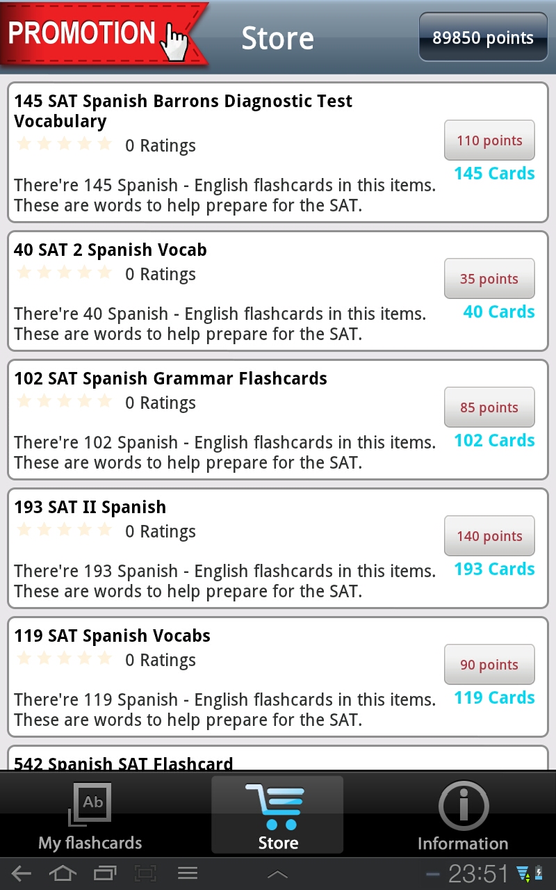 SAT Flashcards - Spanish - App on Amazon Appstore