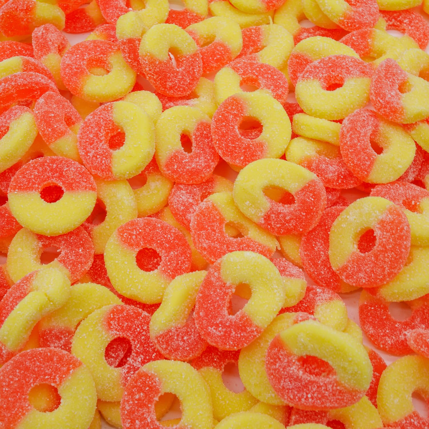 Amazon.com : PEACH Rings Gummy Candy 3 lb – Bulk Resealable Bag, Soft ...