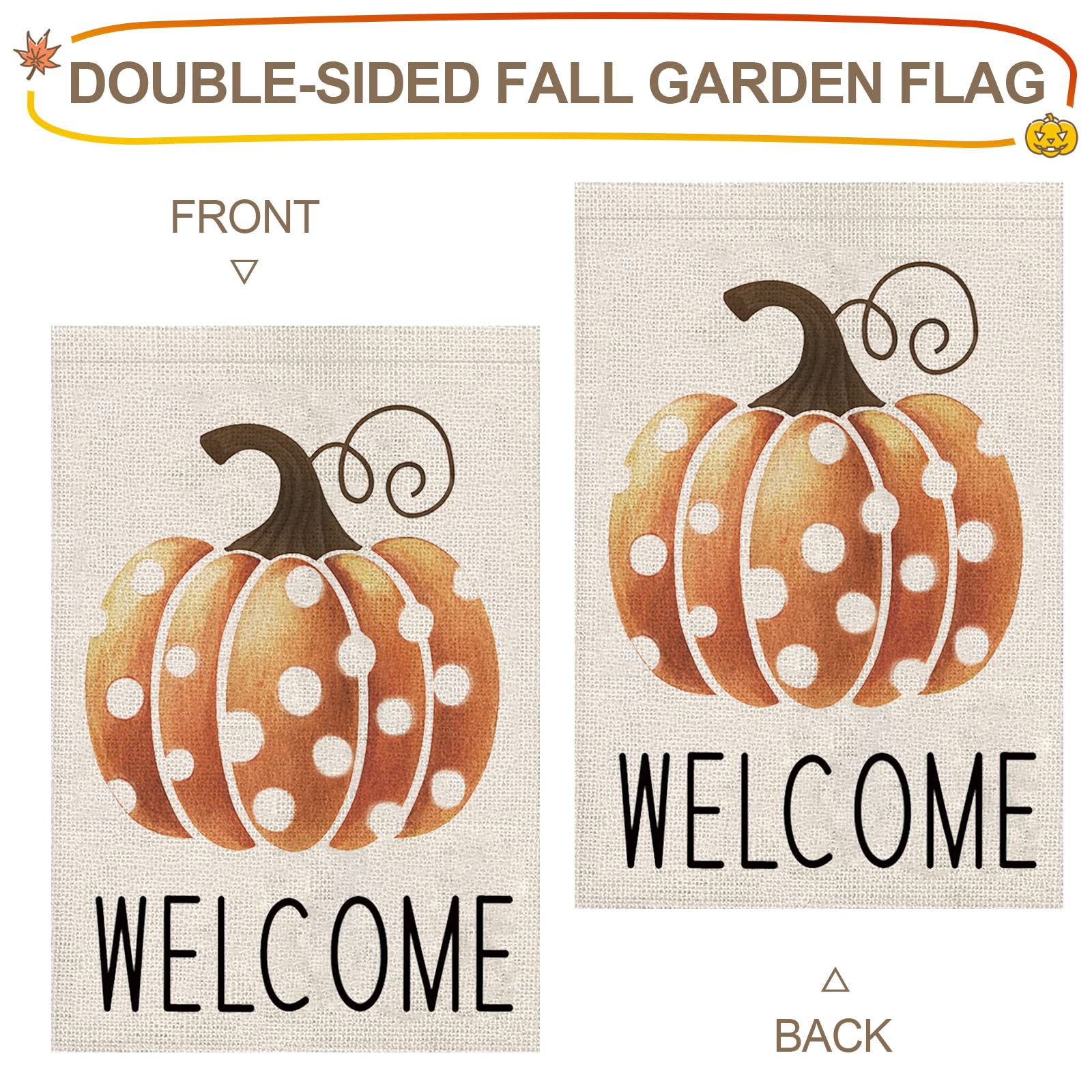 Snapklik.com : Fall Garden FlagWelcome Pumpkin Fall Flag ...