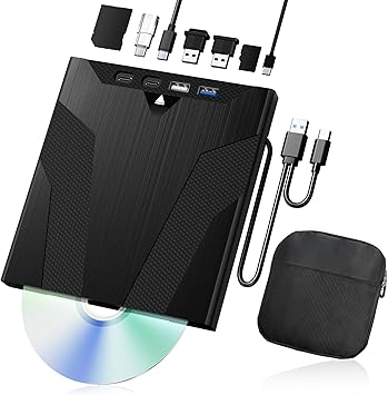 Amazon.com: juwuoi External Blu Ray Drive USB Blu ray Drive with SD/TF ...