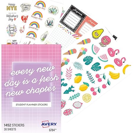 Amazon.com: Student Planner Stickers –12 Sheets Of College Stickers And ...