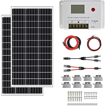 Amazon.com : ExpertPower 200W 12V Solar Power Kit | 200W Mono Rigid ...