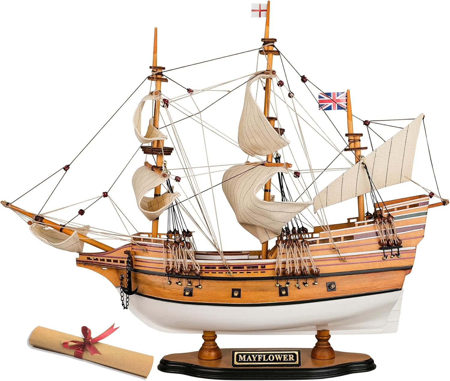 Amazon.com: SAILINGSTORY Wooden Model Ship Mayflower 1/60 Scale Replica ...