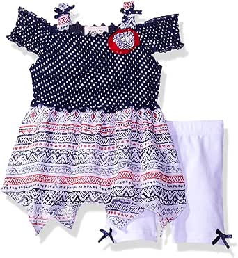 Amazon.com: Little Lass Baby Girls' 2 Pc Printed Bike Short Set, White ...