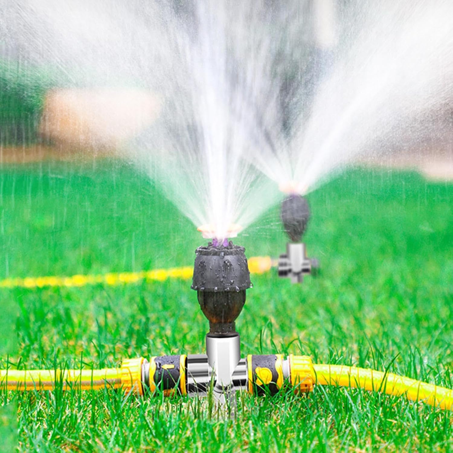 Amazon.com : Garden Sprinkler System, 4 Points Alloy Sprinklers for ...