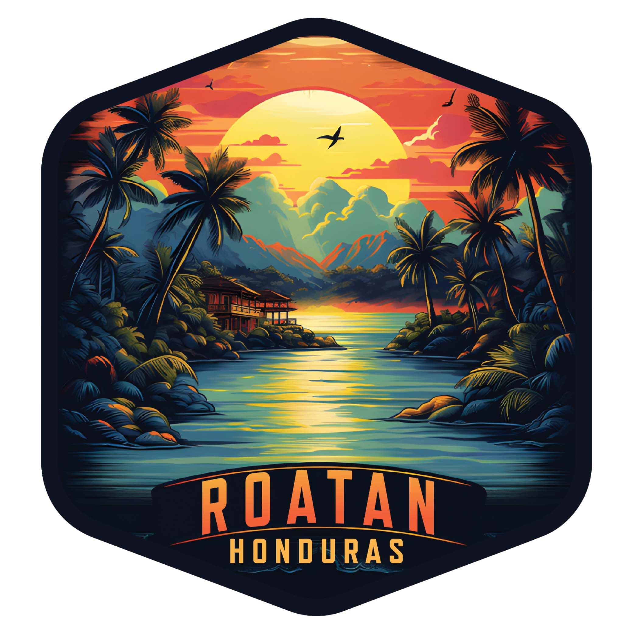 Amazon.com: Roatan Honduras Design A Souvenir Fridge Magnet 2-Inch ...