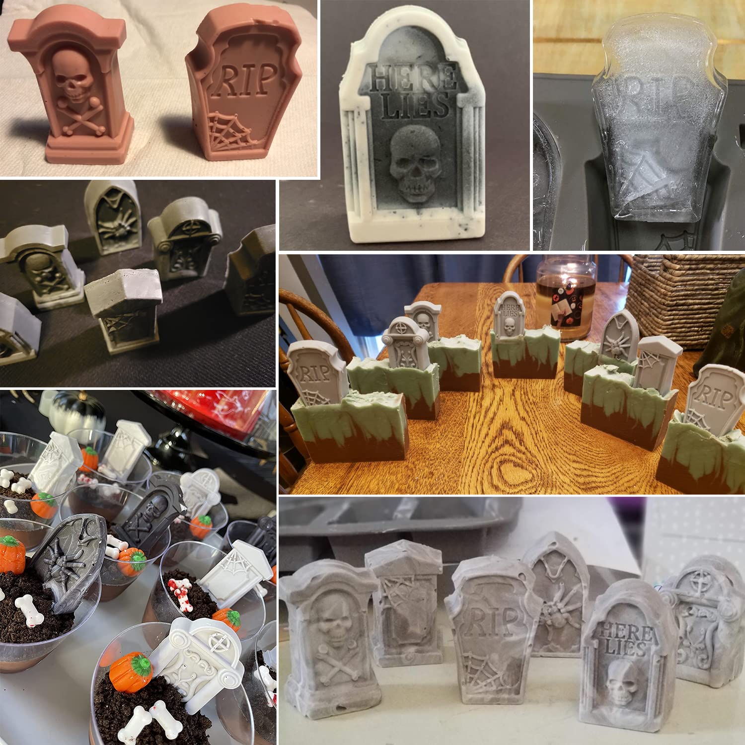 Snapklik.com : JETKONG Tombstone Cakelet Pan Tombstone Shaped Mold RIP ...