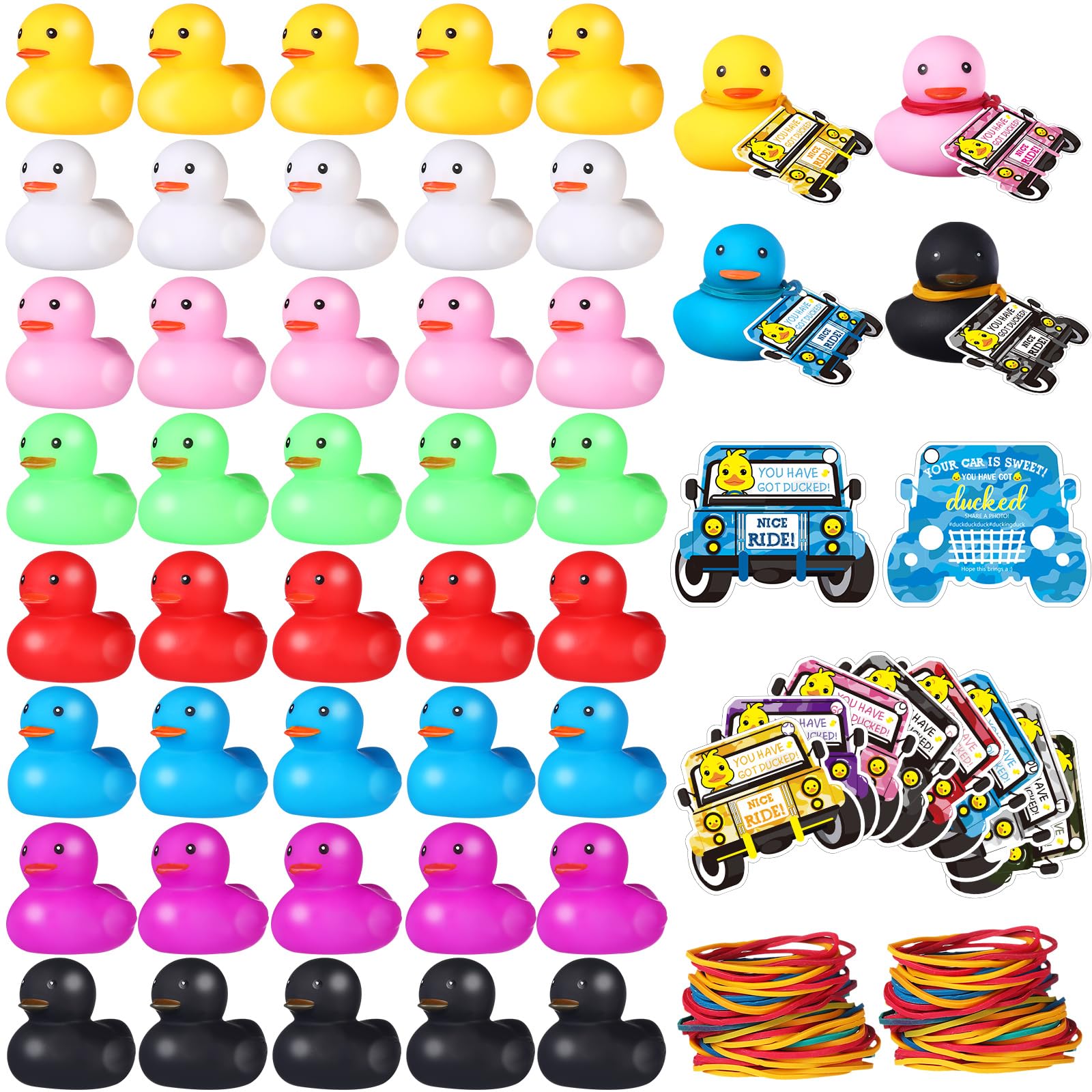 Amazon.com: Sratte 120 Pcs Duck Tags with Rubber Ducks, Ducks Bulk with ...