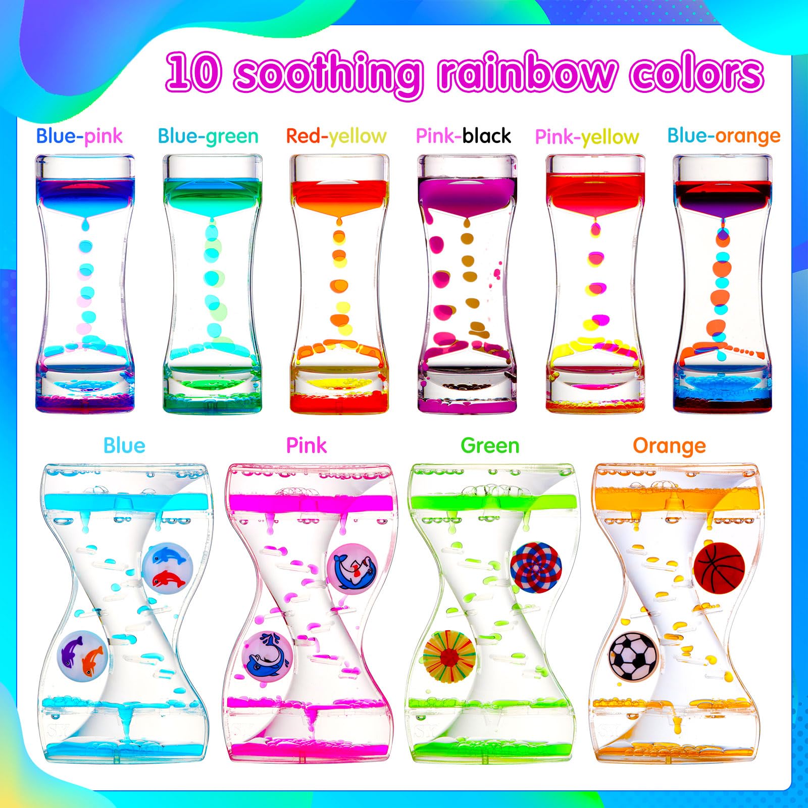 Snapklik.com : 10 Pack Liquid Motion Bubbler Timer For Kids And Adults ...