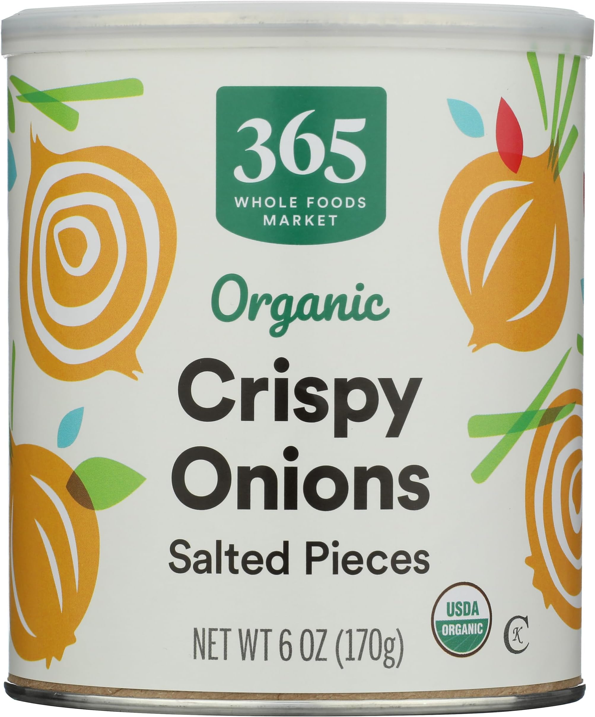 Amazon.com : 365 by Whole Foods Market, Organic Crispy Onions, 6 Ounce ...