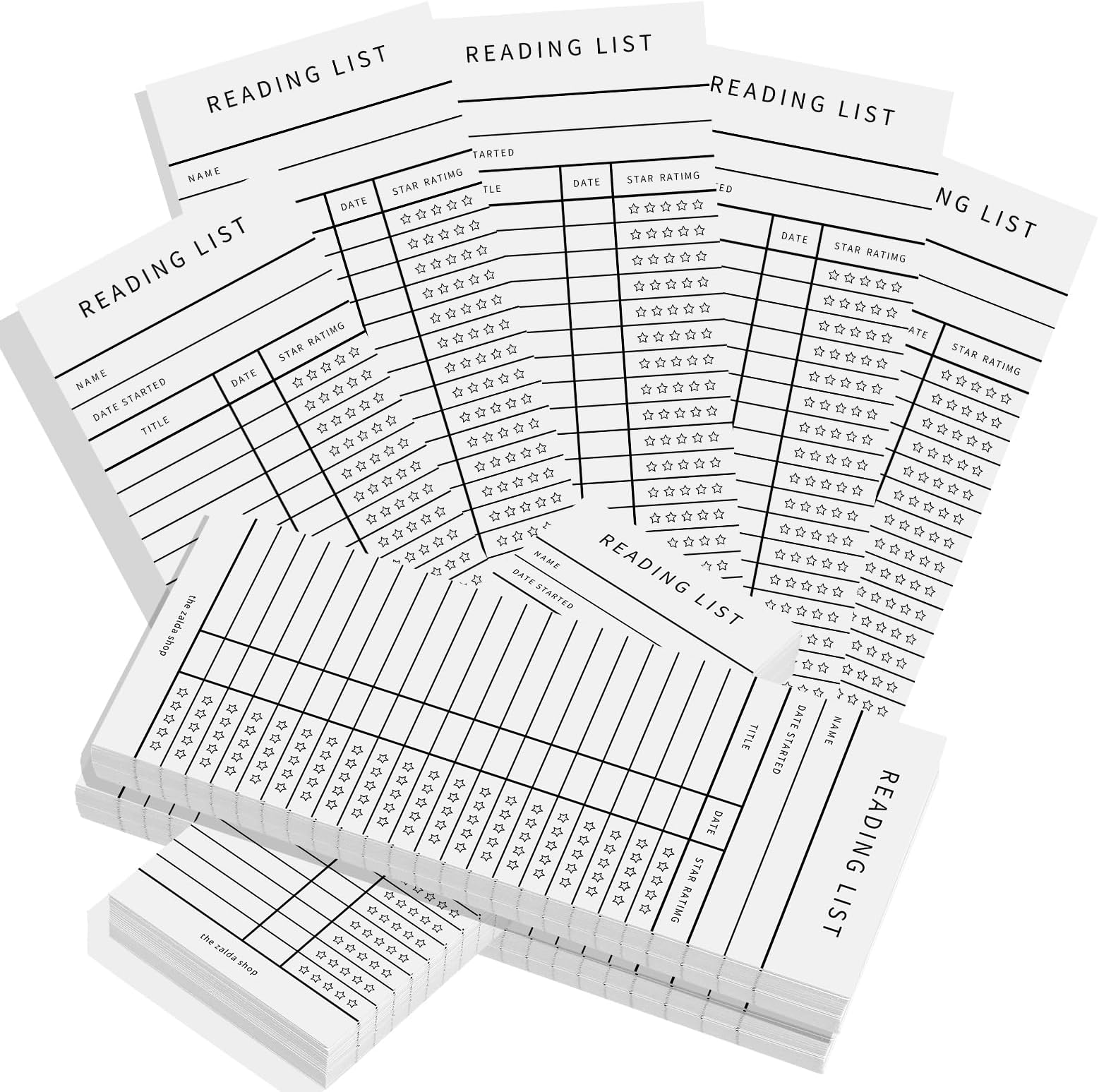 Amazon.com: 2024 Reading List Bookmark - Reading Log, 12PCS Library ...