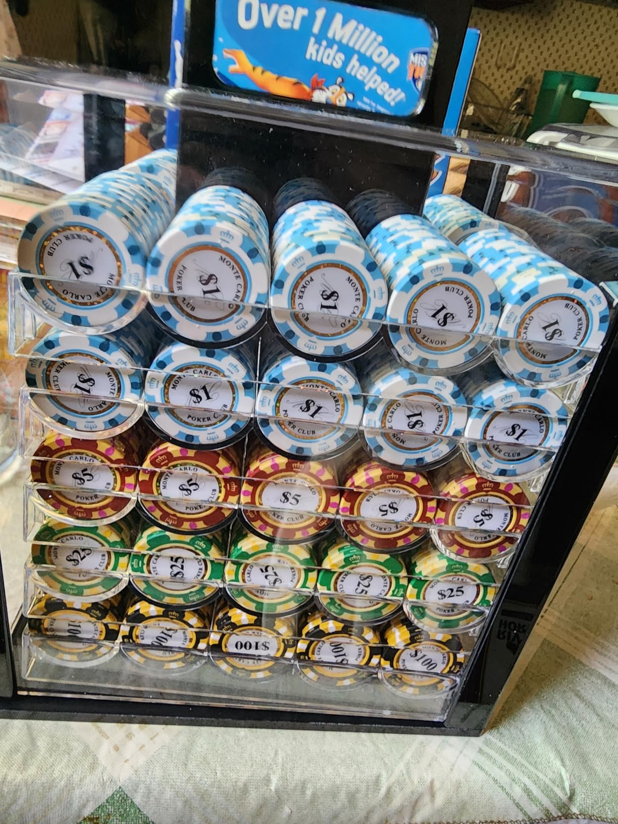 Shop 1000PCS 14G Monte Carlo Poker Club Chips Set | Acrylic Case