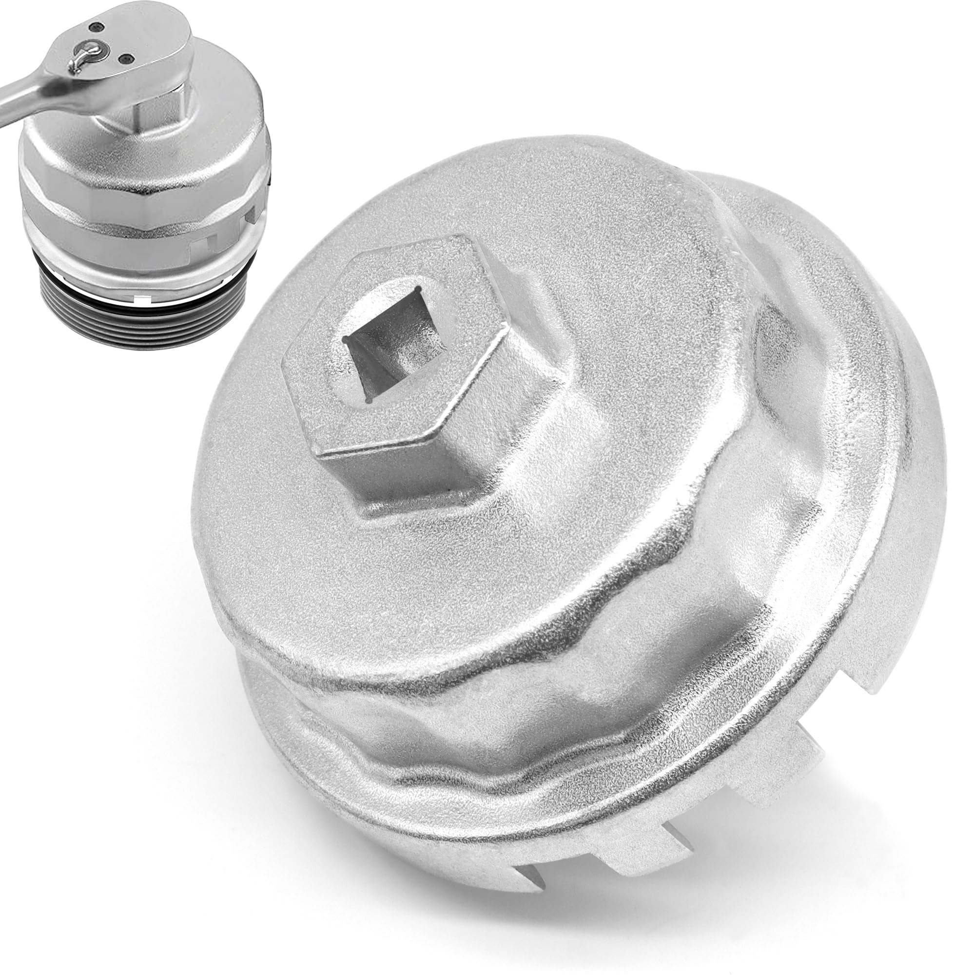 Amazon.com: OXCANO 64 mm x 14 flutes Oil Filter Wrench Removal tool ...