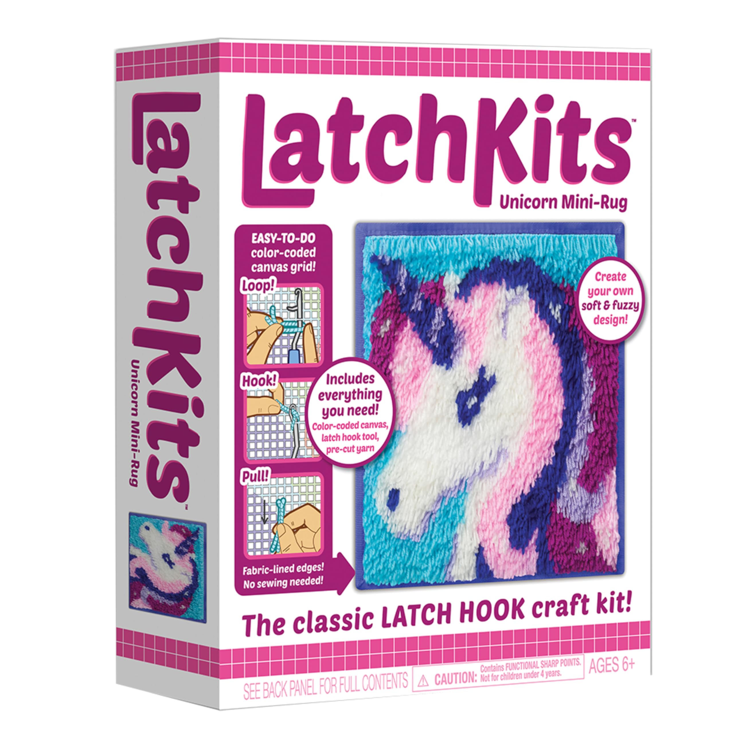 Amazon.com: LatchKits Latch Hook Kits for Kids – Kids Crafts, Arts and ...