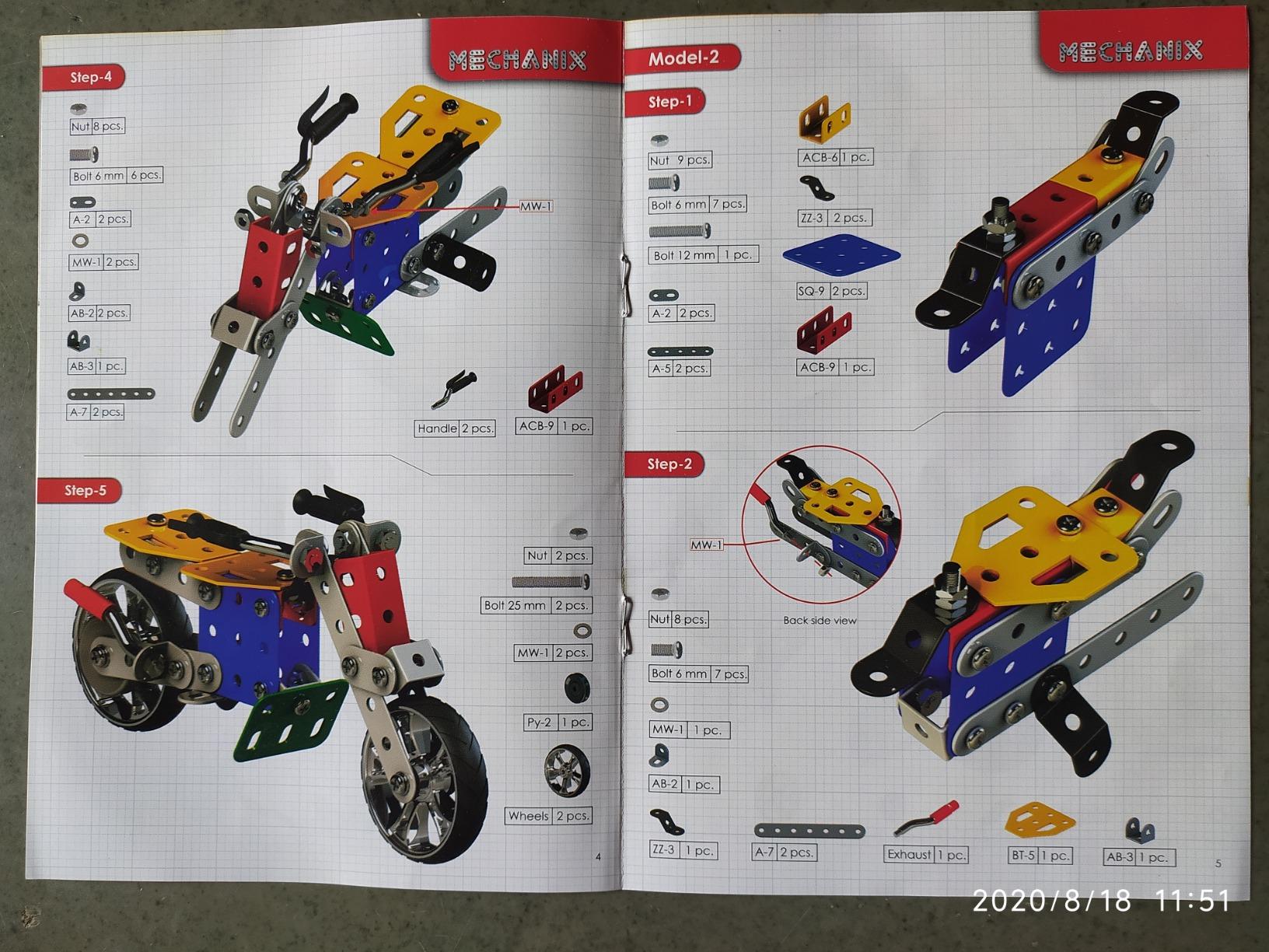 Mechanix Motorbikes STEM Toy, Building and Construction Set for Boys ...