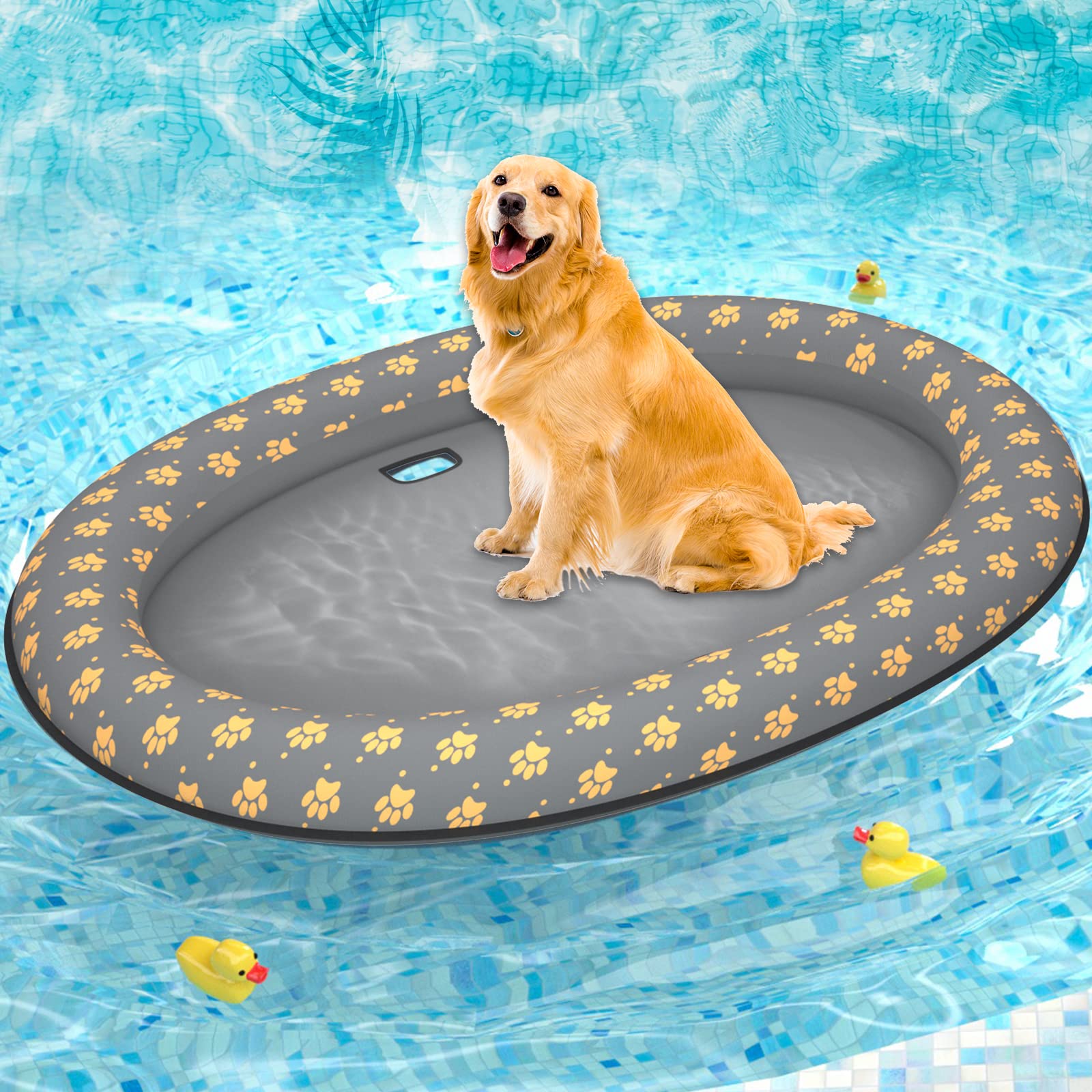 Amazon.com: Pet Soft Dog Float Raft - Inflatable Dog Swimming Float for ...