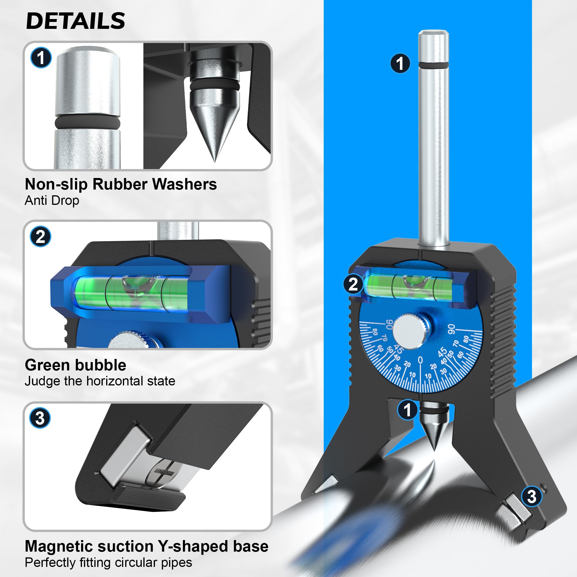 Snapklik.com : Pipe Center Finder, Pipe Marking Center Tool, Locate And ...