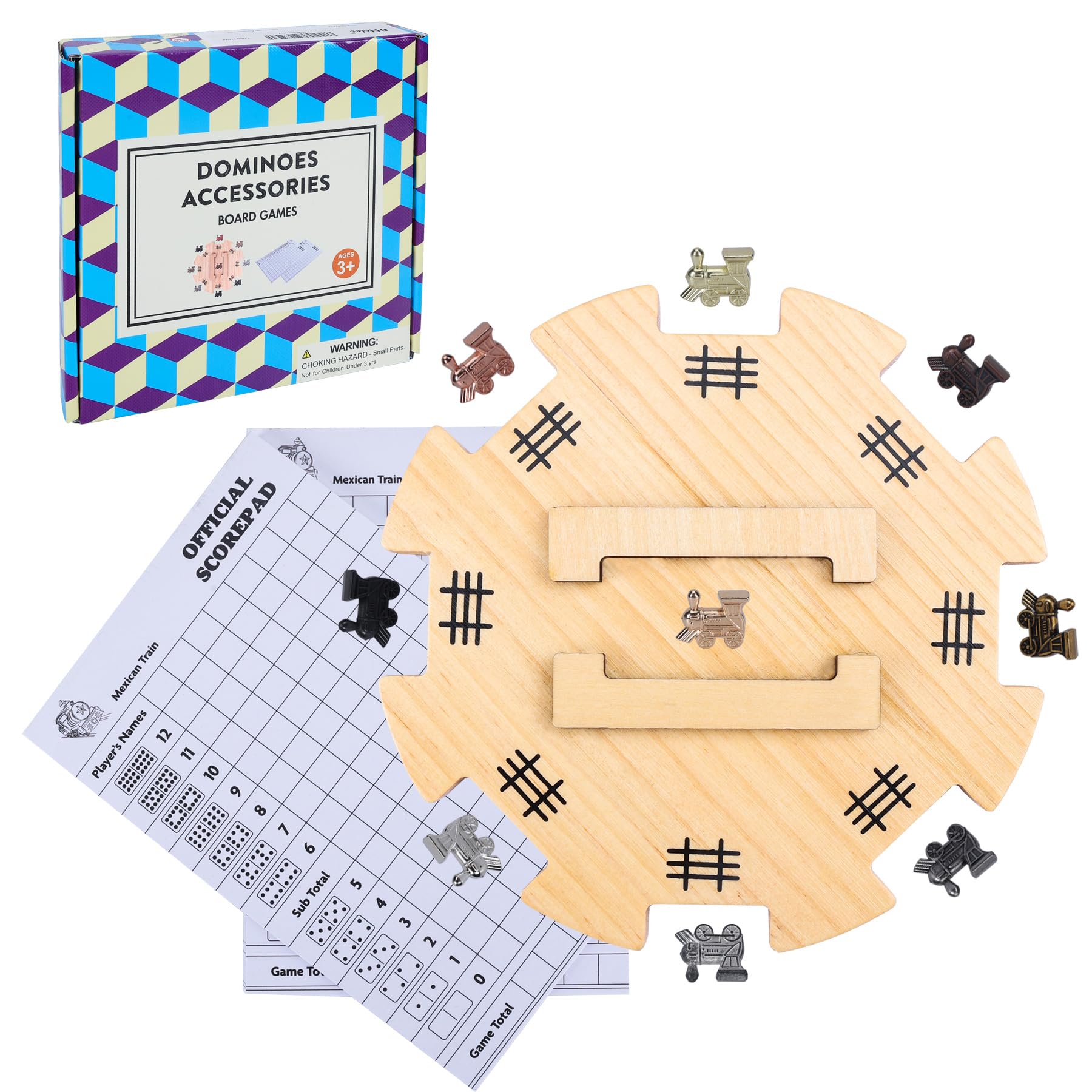 Amazon.com: Offelec Mexican Train Dominoes Accessories - 1 Wooden ...