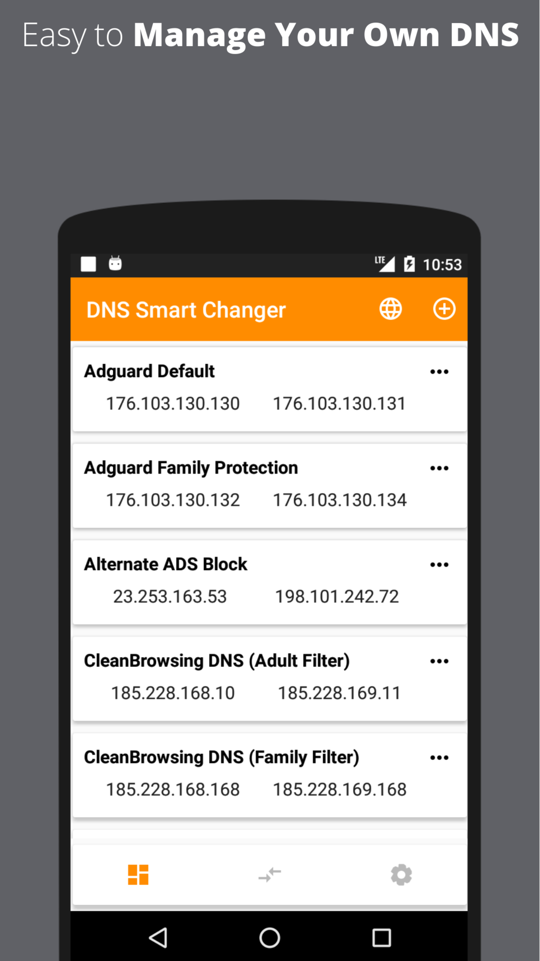 DNS Smart Changer - Web content blocker and filter - App on Amazon Appstore