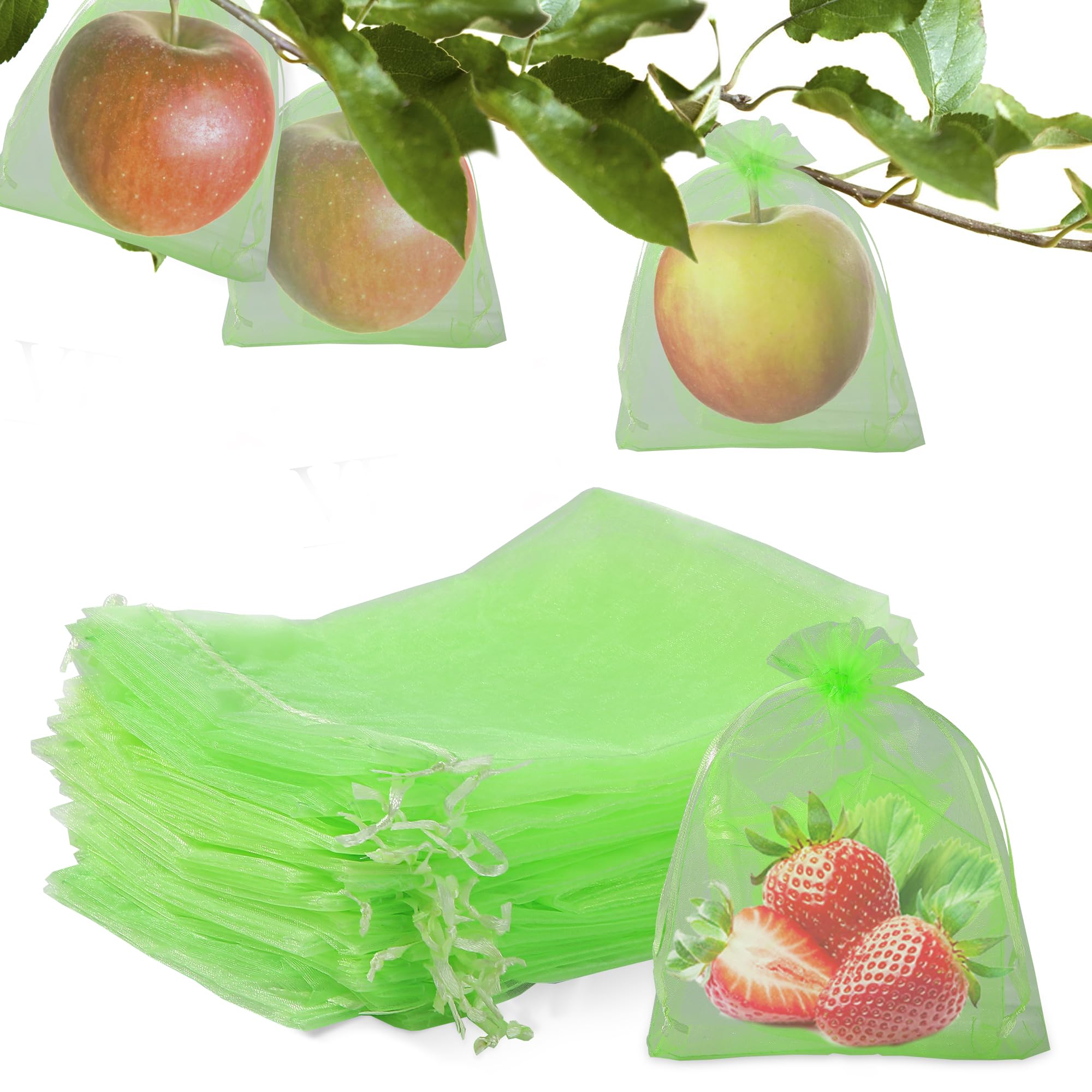 Amazon.com : Kijamilee 50PCS Fruit Protection Bag, 6"X8" Fruit Netting ...