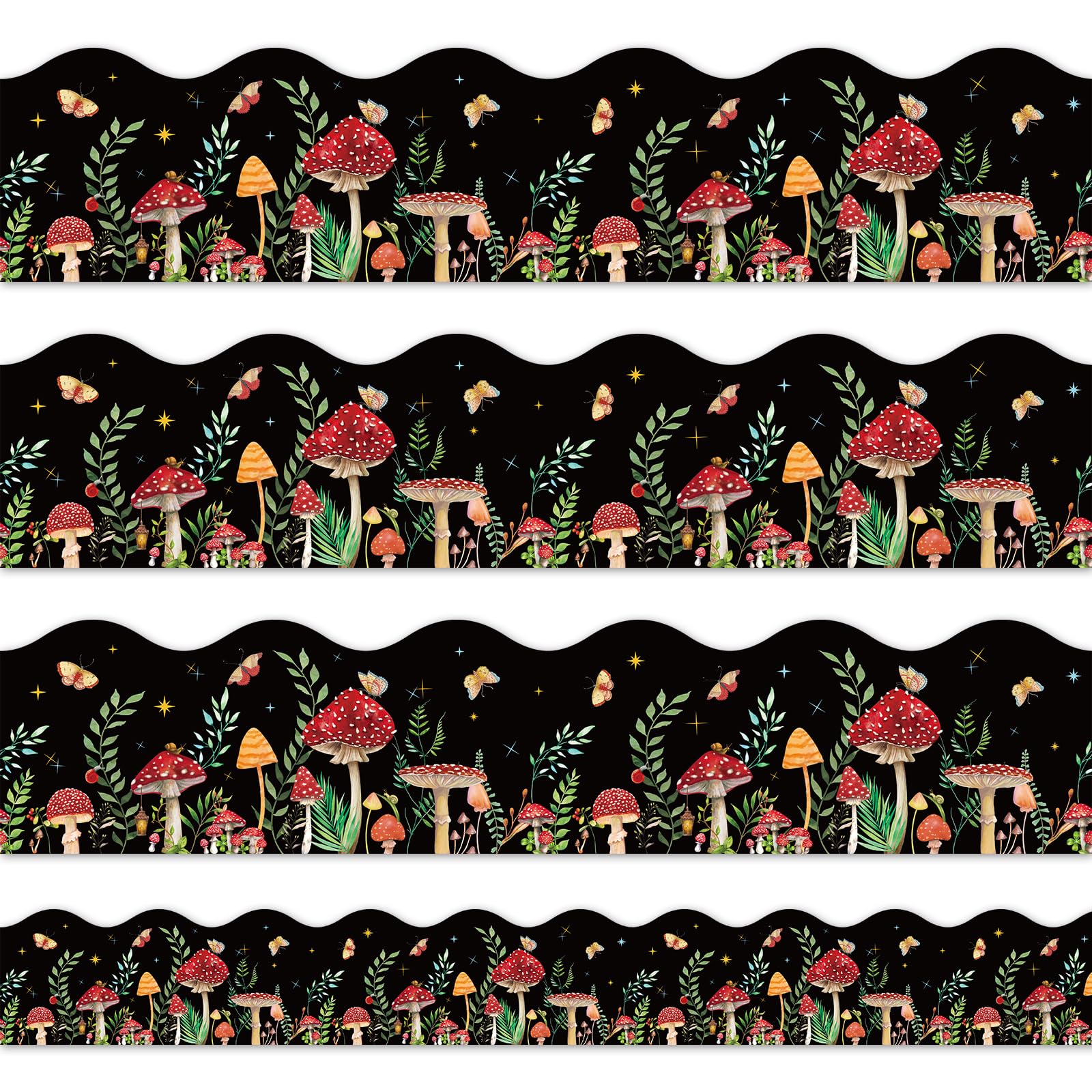 Amazon.com: Whaline 32.8ft Mushroom Bulletin Board Borders Woodland ...