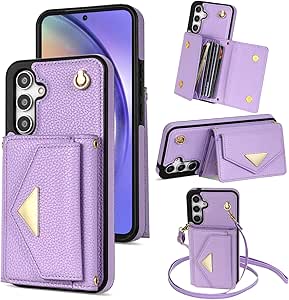 Amazon.com: Furill Phone Case for Samsung Galaxy S24 Plus S24+ 5G Wallet Cover with Crossbody ...