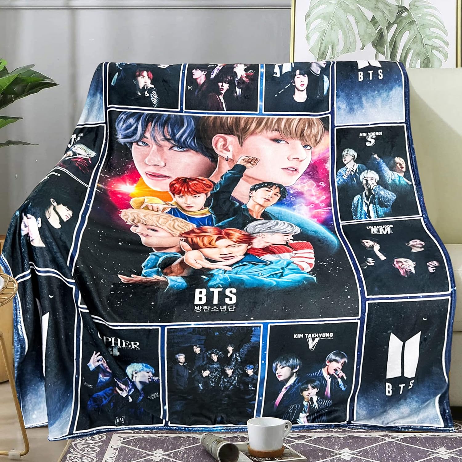 Amazon.com: Korea-Pop Music Flannel Blanket, 40x50 Inch, Soft Novelty ...