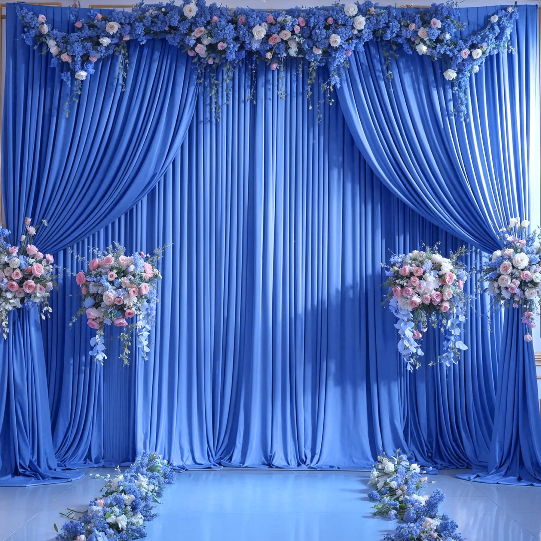 Royal Blue And White Backdrops