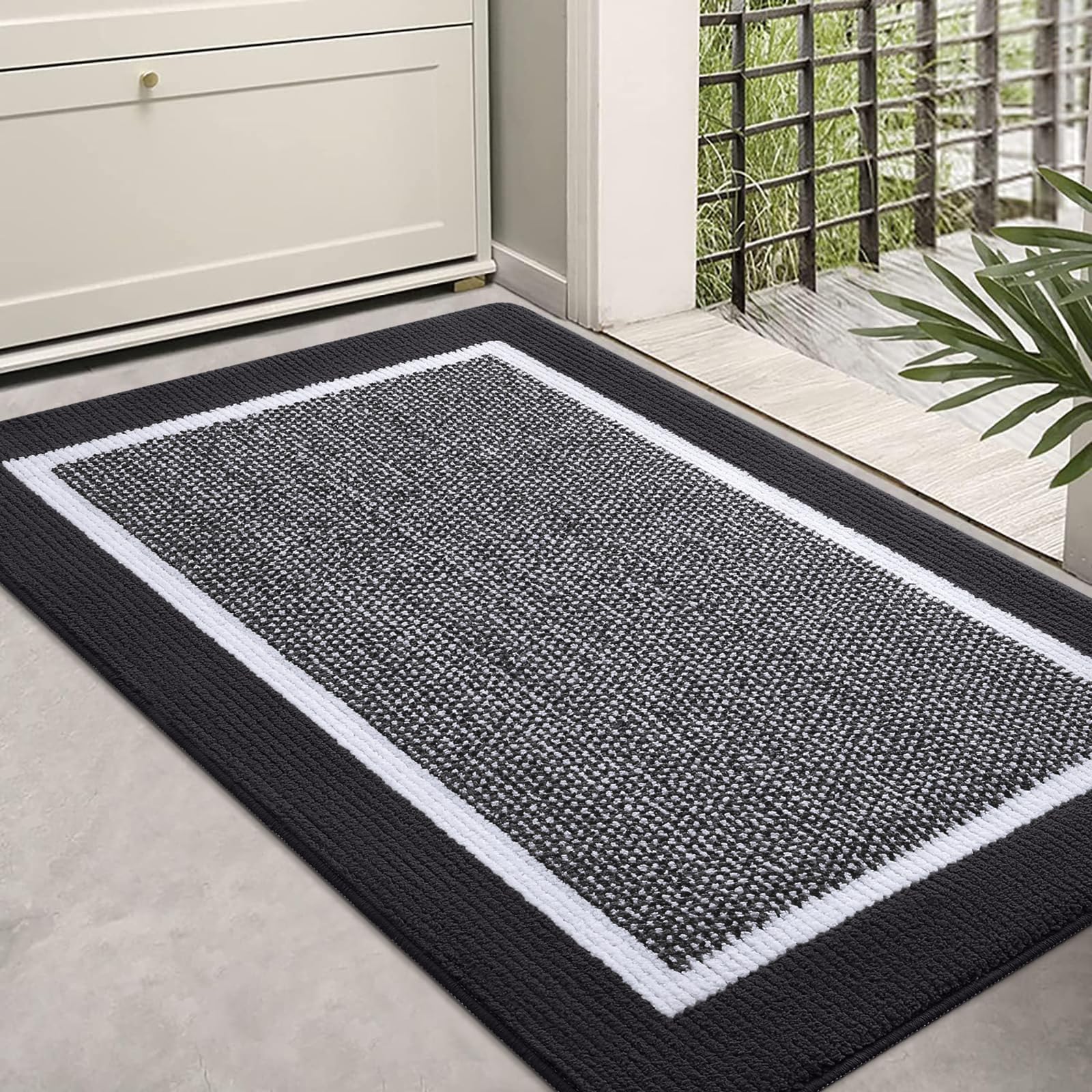 Homaxy Door Mats Indoor, 80 X 120 cm, Non Slip Dirt Trapper Door Mat ...
