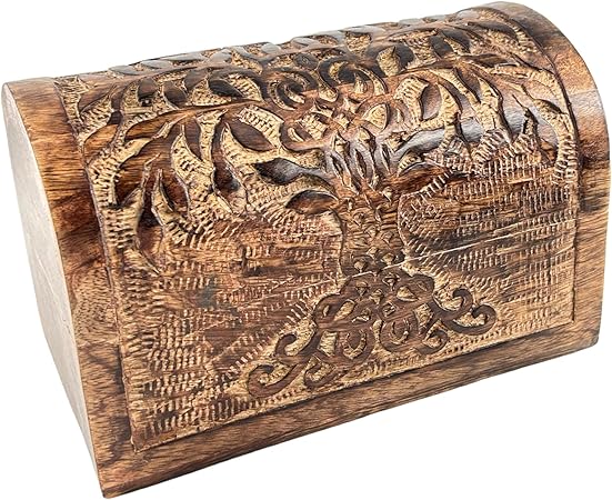 Amazon.com: S.B.ARTS Premium Wooden Semicircular Curved Jewellery Box ...