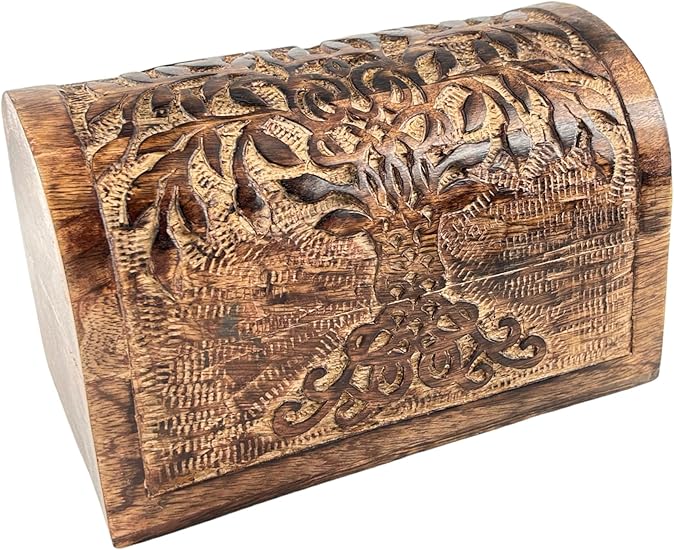 Amazon.com: S.B.ARTS Premium Wooden Semicircular Curved Jewellery Box ...