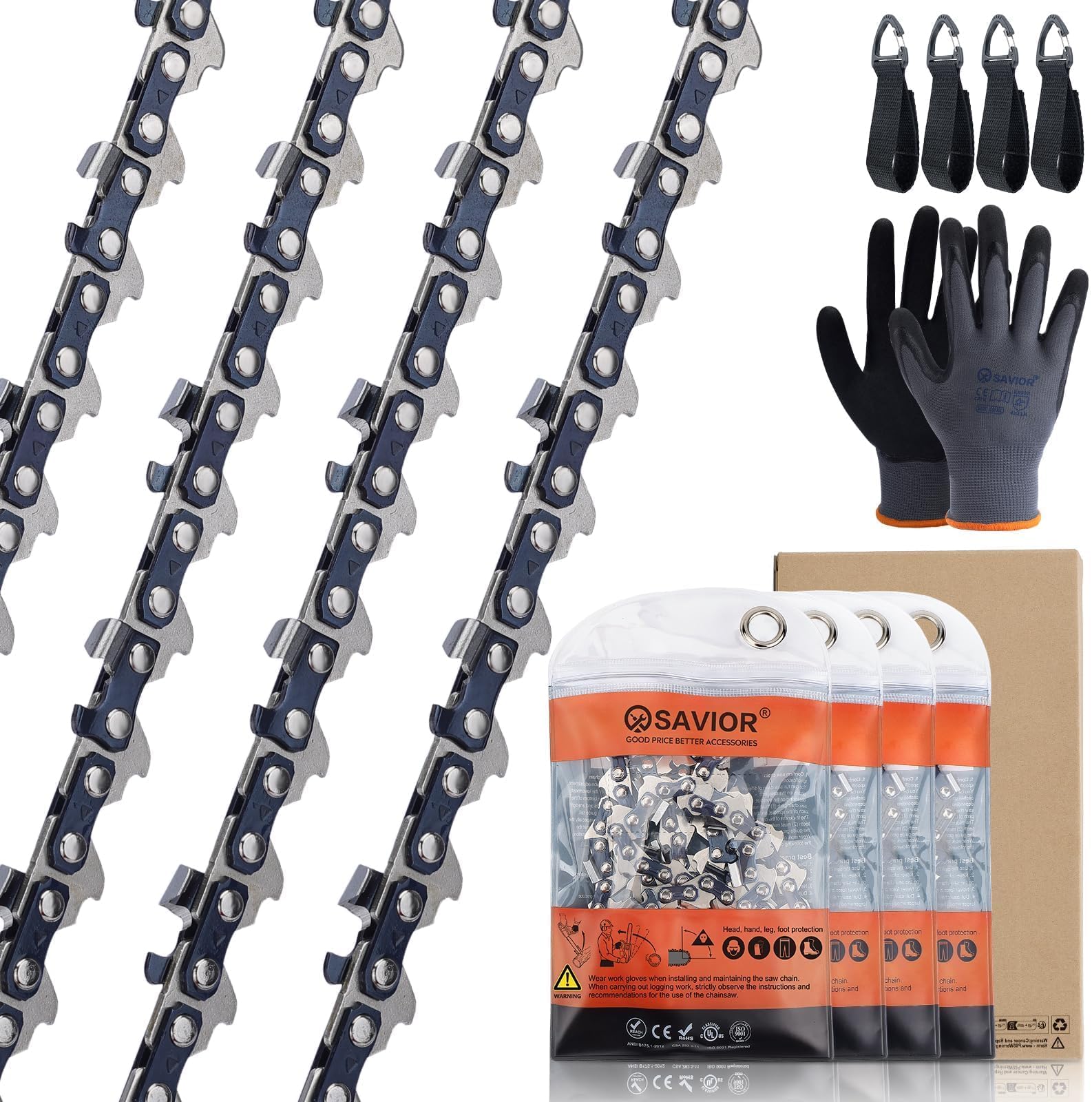 Amazon.com: [ 4 Pcs ] 6 Inch Mini Chainsaw Chain 36 Drive Links 1/4LP ...