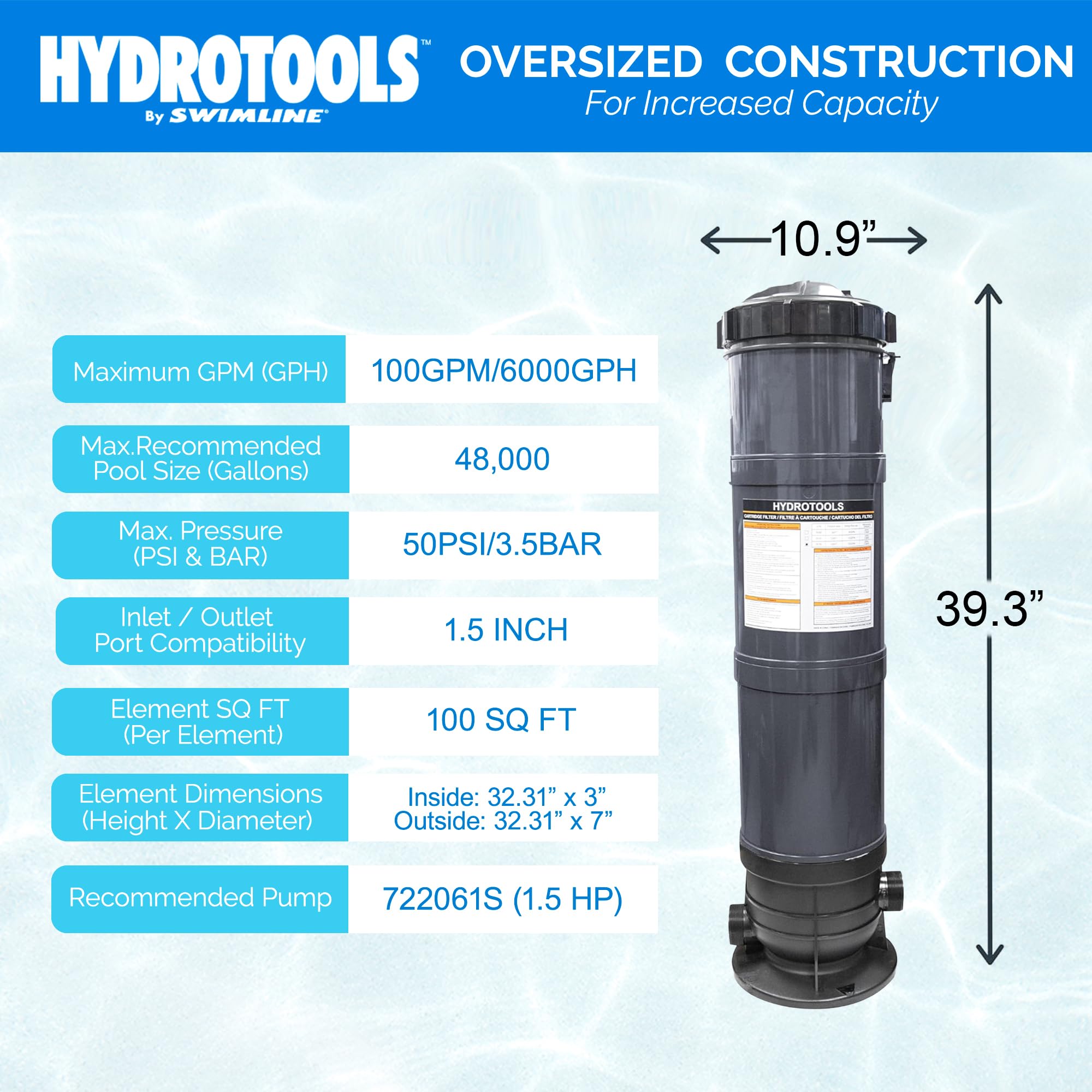 Snapklik.com : SWIMLINE HYDROTOOLS Above-Ground Pool Cartridge Tank ...