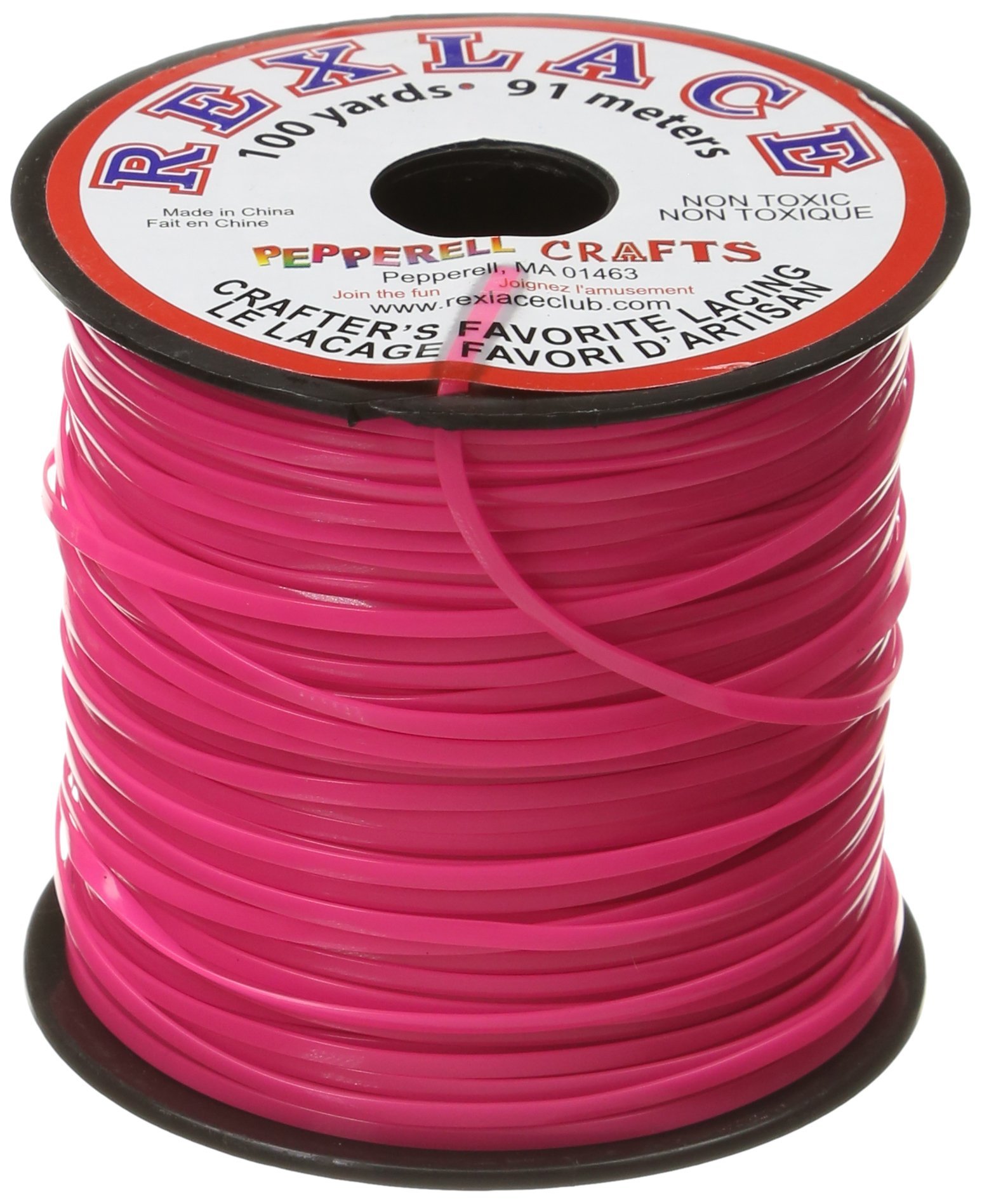 Amazon.com: Pepperell Rexlace Plastic Lacing .0938" X100yd, Neon Magenta