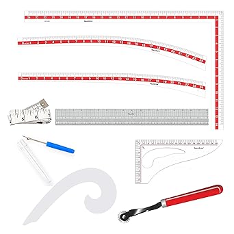 Amazon.com: Liquidraw Sewing Ruler Tailor Set Of 9 Pattern Maker Sewing ...