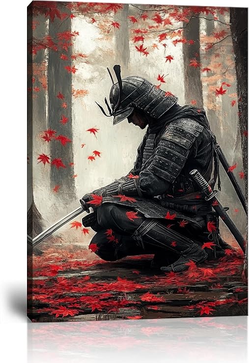 Amazon.com: Armor Samurai Wall Art for Office Living Room Bedroom Home ...
