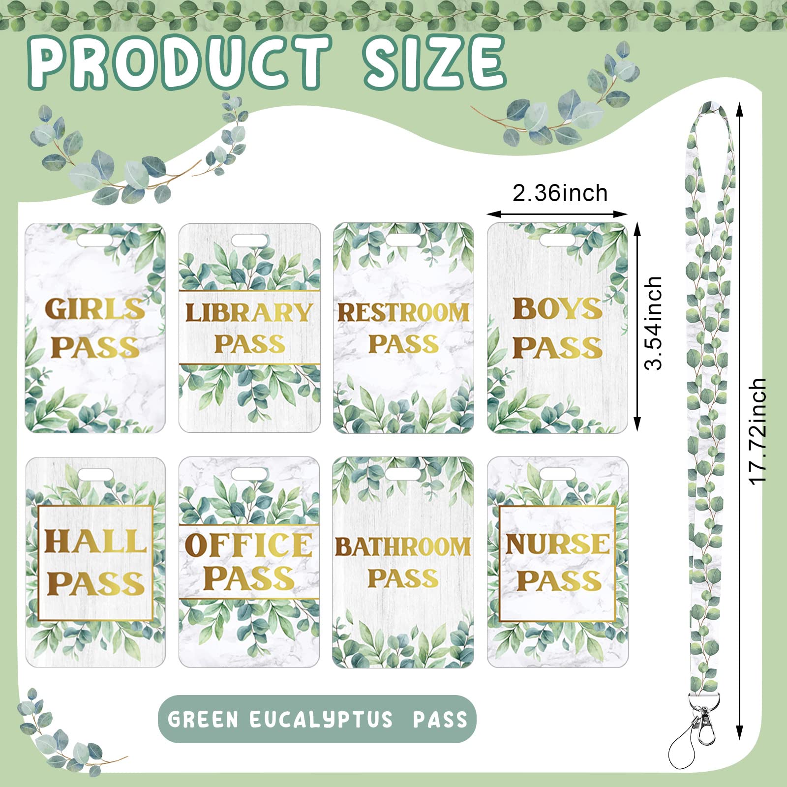 Snapklik.com : 8 Sets Hall Lanyards Passes Classrooms Passes Set ...