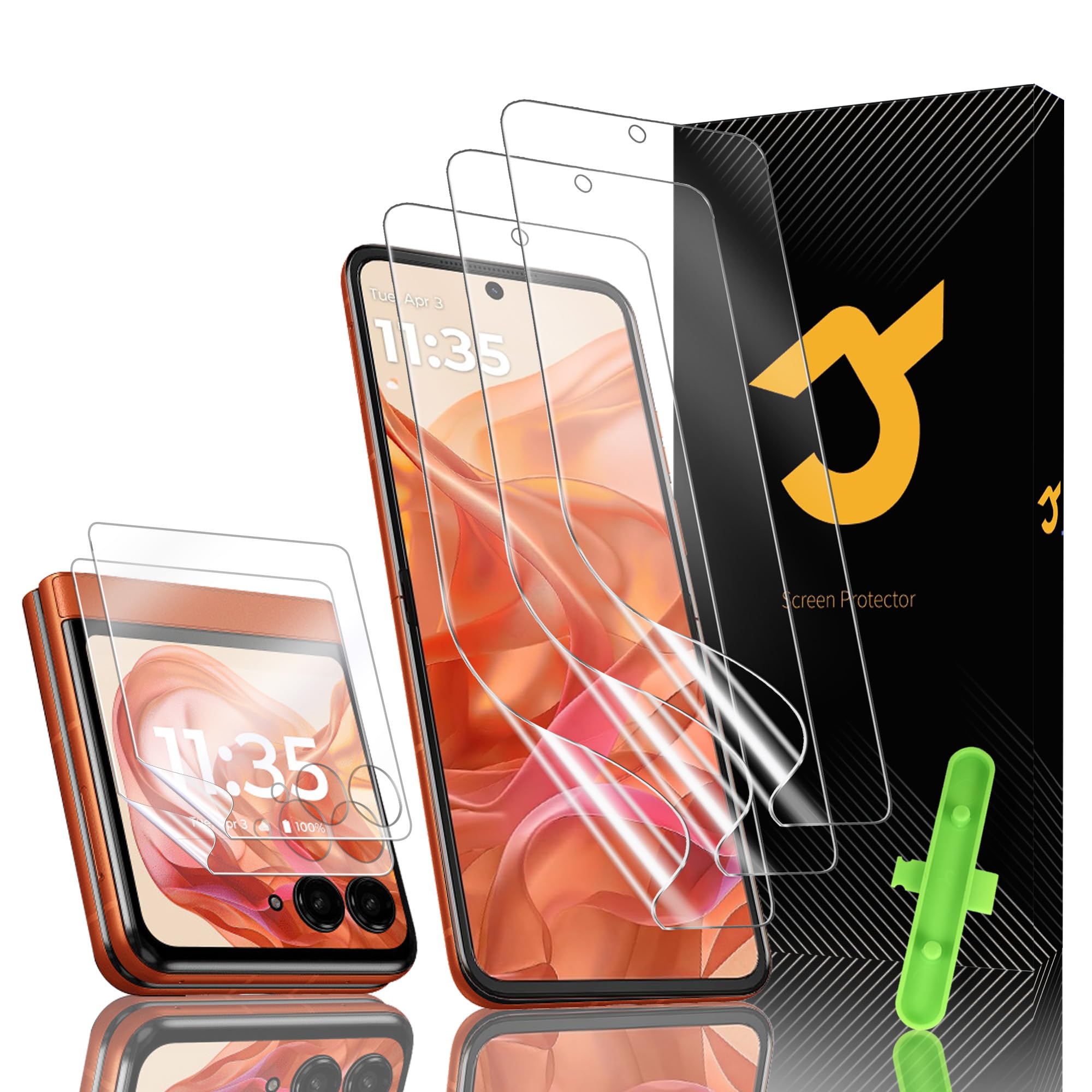 Amazon.com: JZG [3+2 Pack Screen Protector for Motorola Razr (2024 ...