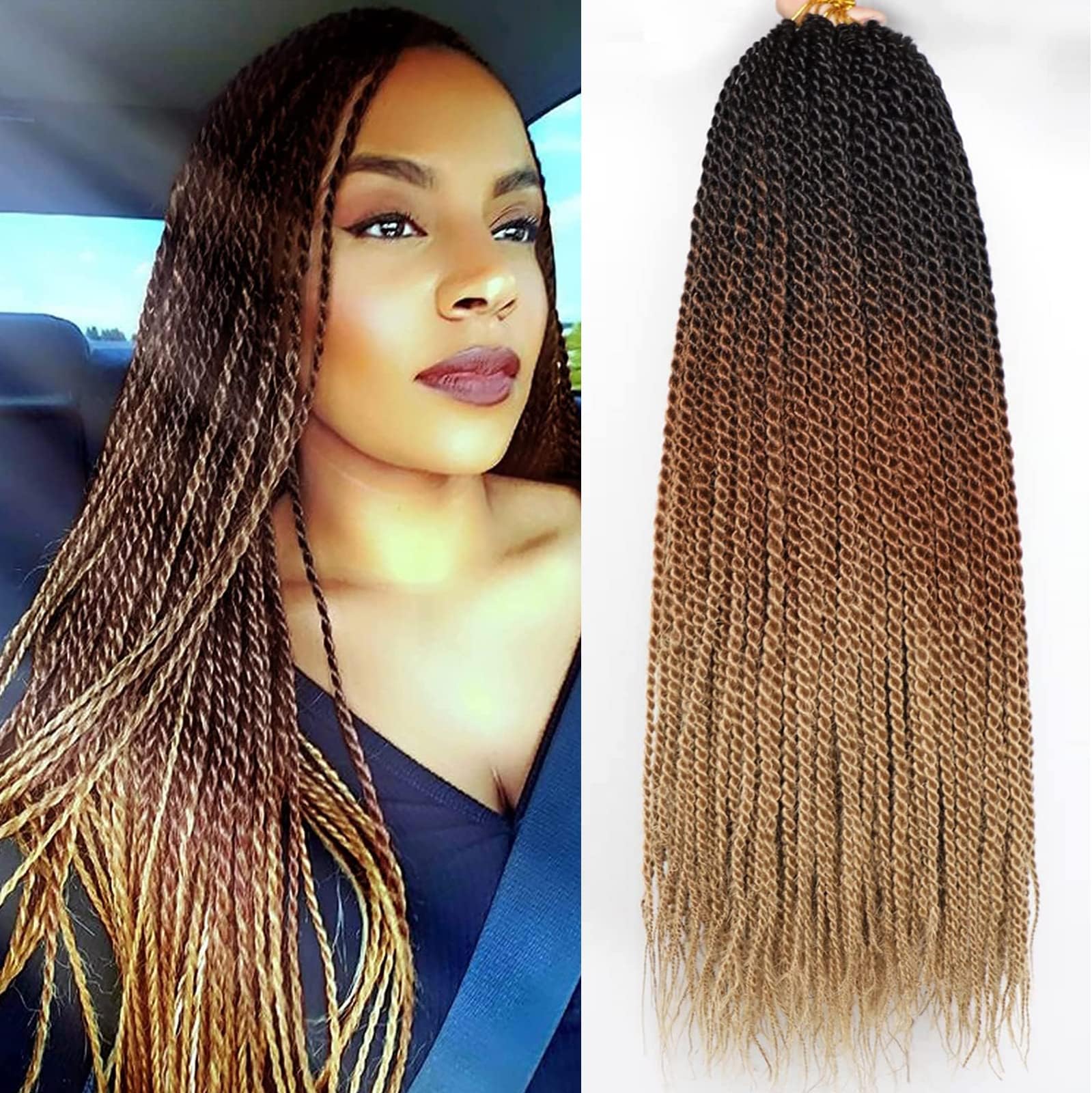 Amazon.com : BEFUNNY Senegalese Twist Crochet Hair-8 Packs 18 Inch ...