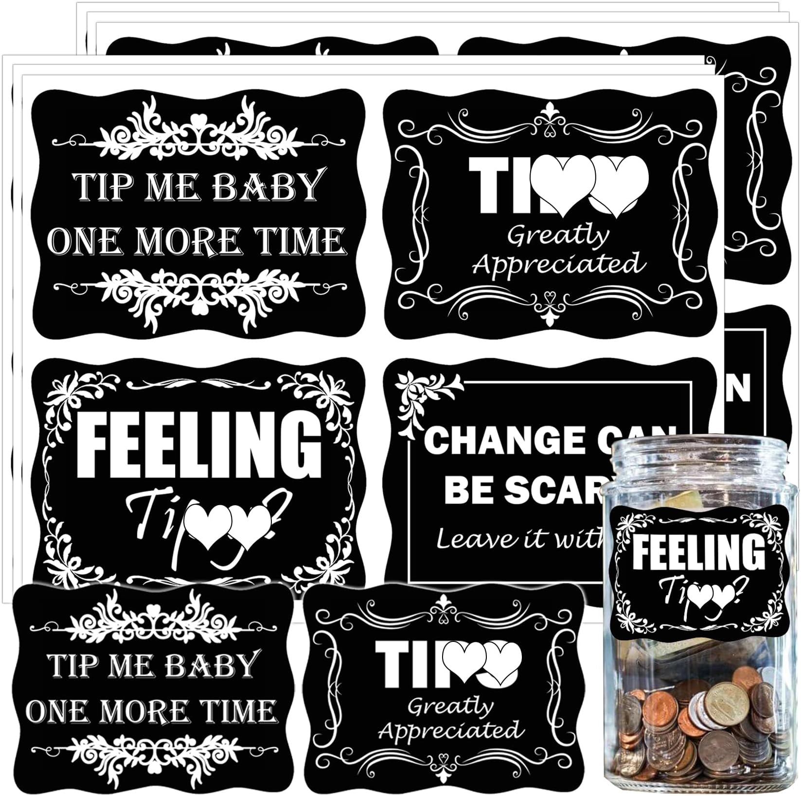 Amazon.com: Tips are Appreciated Sticker 5" x 3.7" Vinyl Decal Tip Bar ...