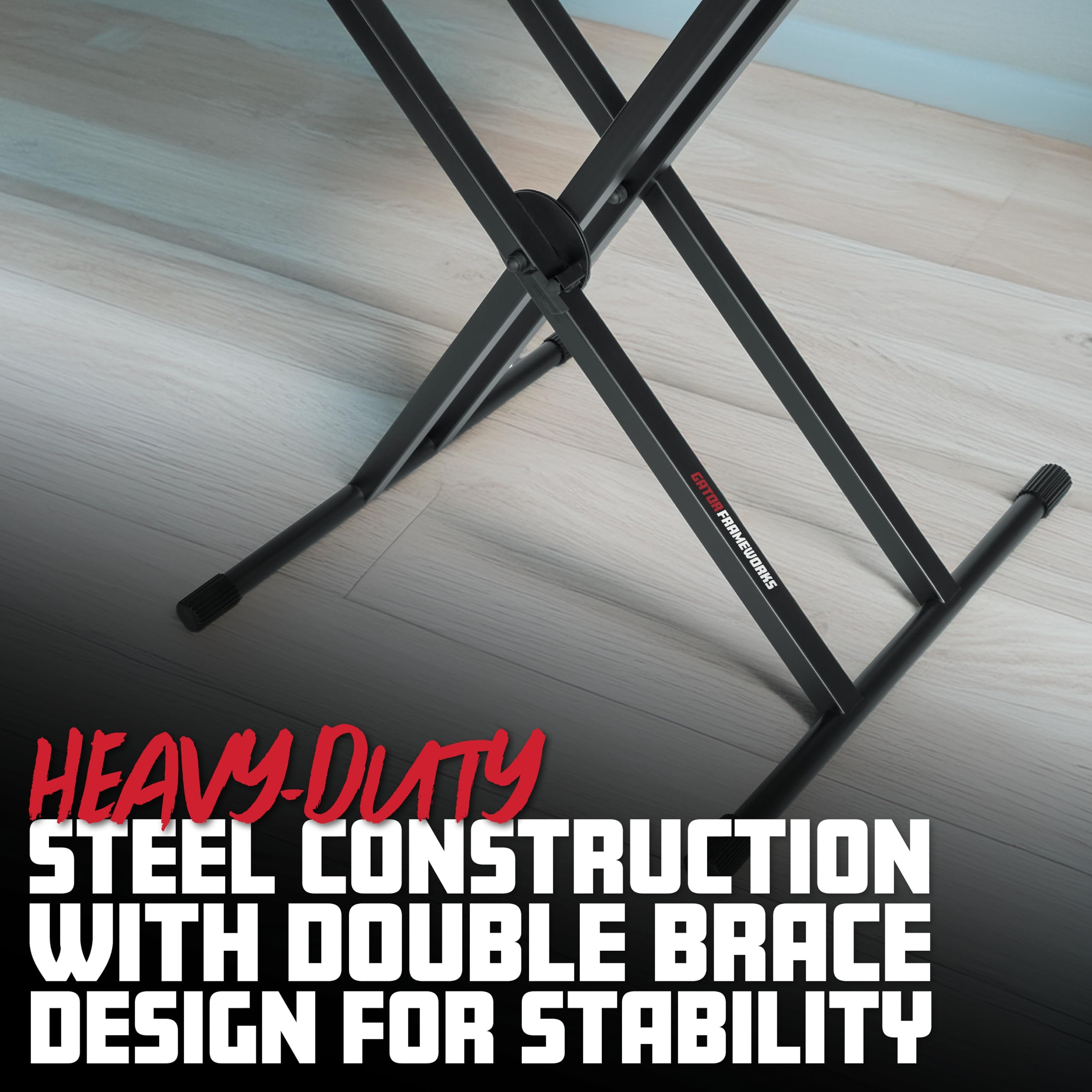 Snapklik.com : Gator Frameworks Deluxe Two Tier X-Style Keyboard Stand