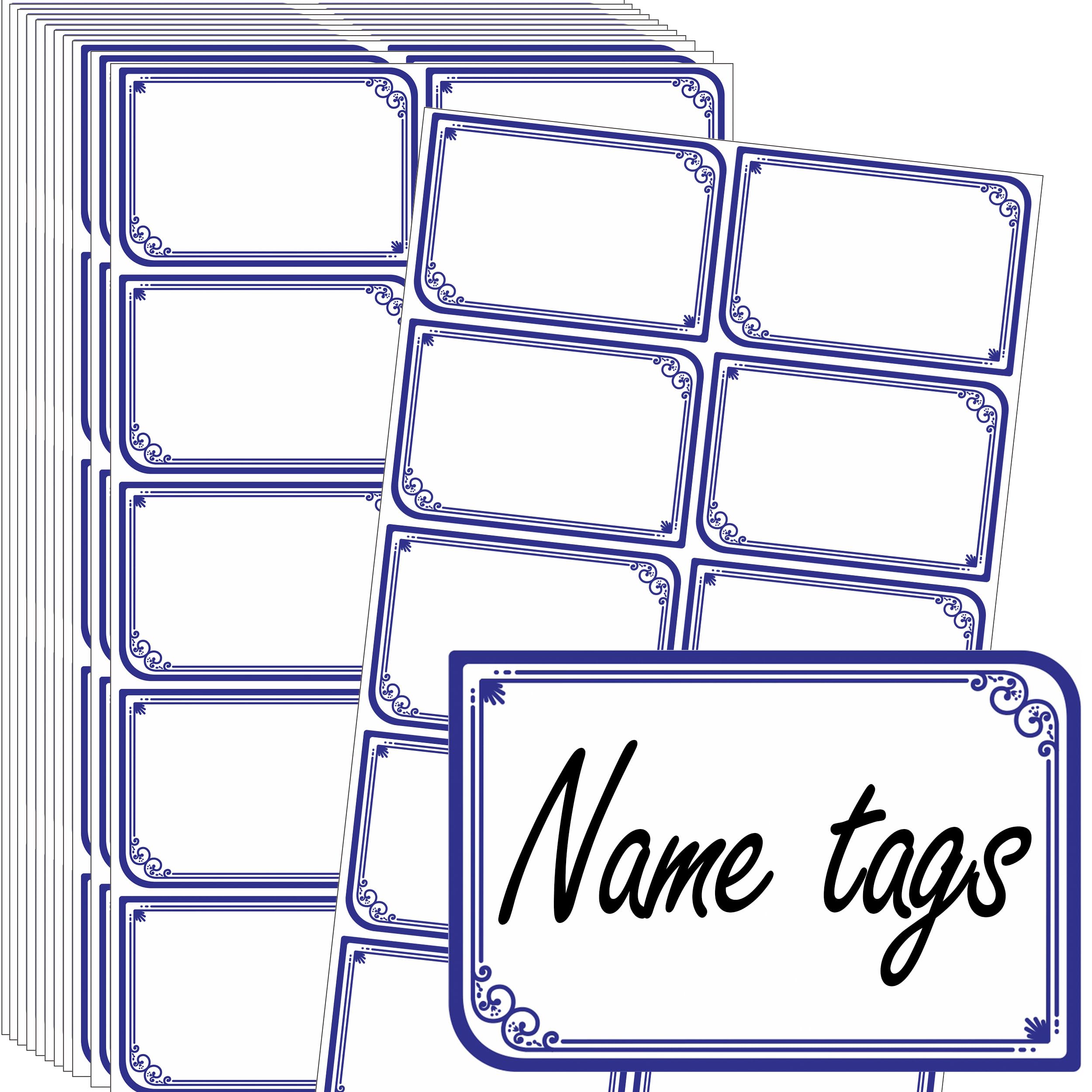 Amazon.com: YSHIHE Name Tag Stickers 2"x 3" Name Stickers 340 Pcs ...