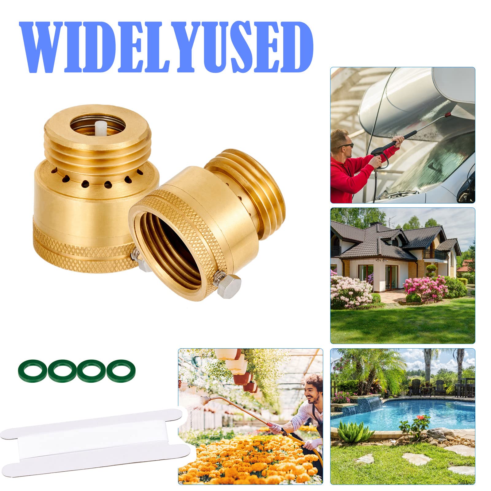 Snapklik.com : 2 Pack Brass Vacuum Breaker 3/4" Inch GHT Hose Bibb ...