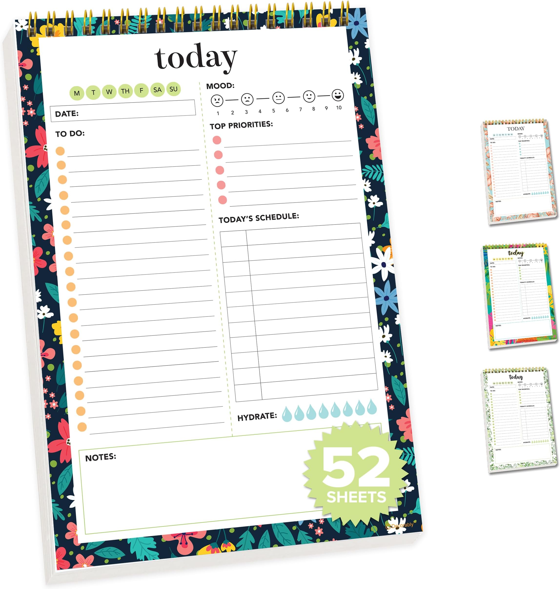 Amazon.com : Rustic Daily Planner Notepad with Magnet - 8.5" x 5.5 ...