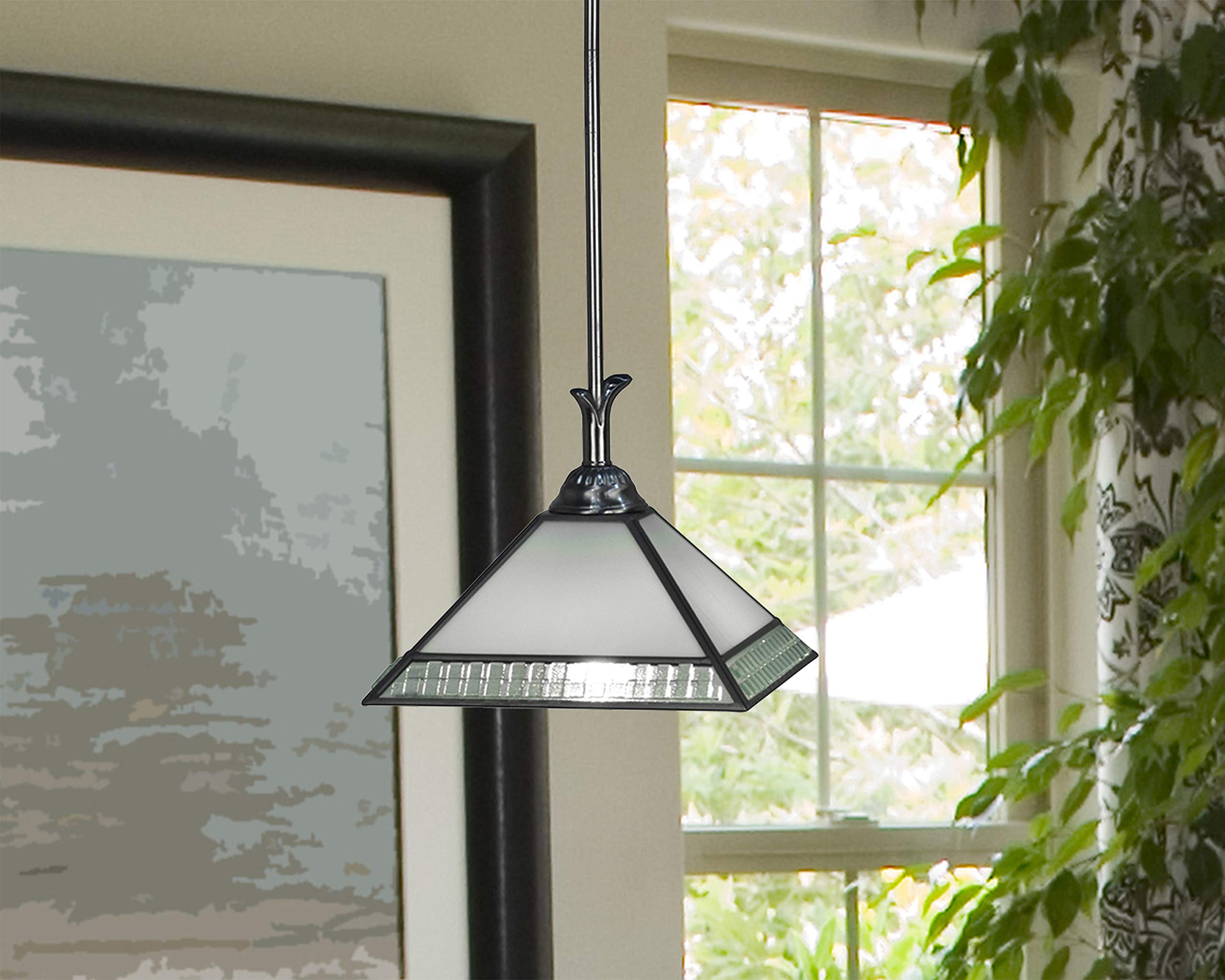 Springdale STH16222 Albion Tiffany Mini Pendant, Satin Nickel