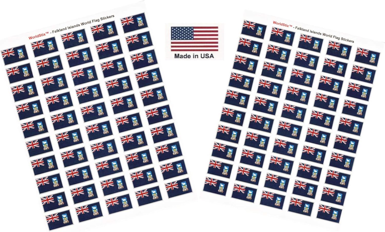Amazon.com - 100 Falkland Islands Flag Stickers, Two Sheets of 50, 1.5 ...