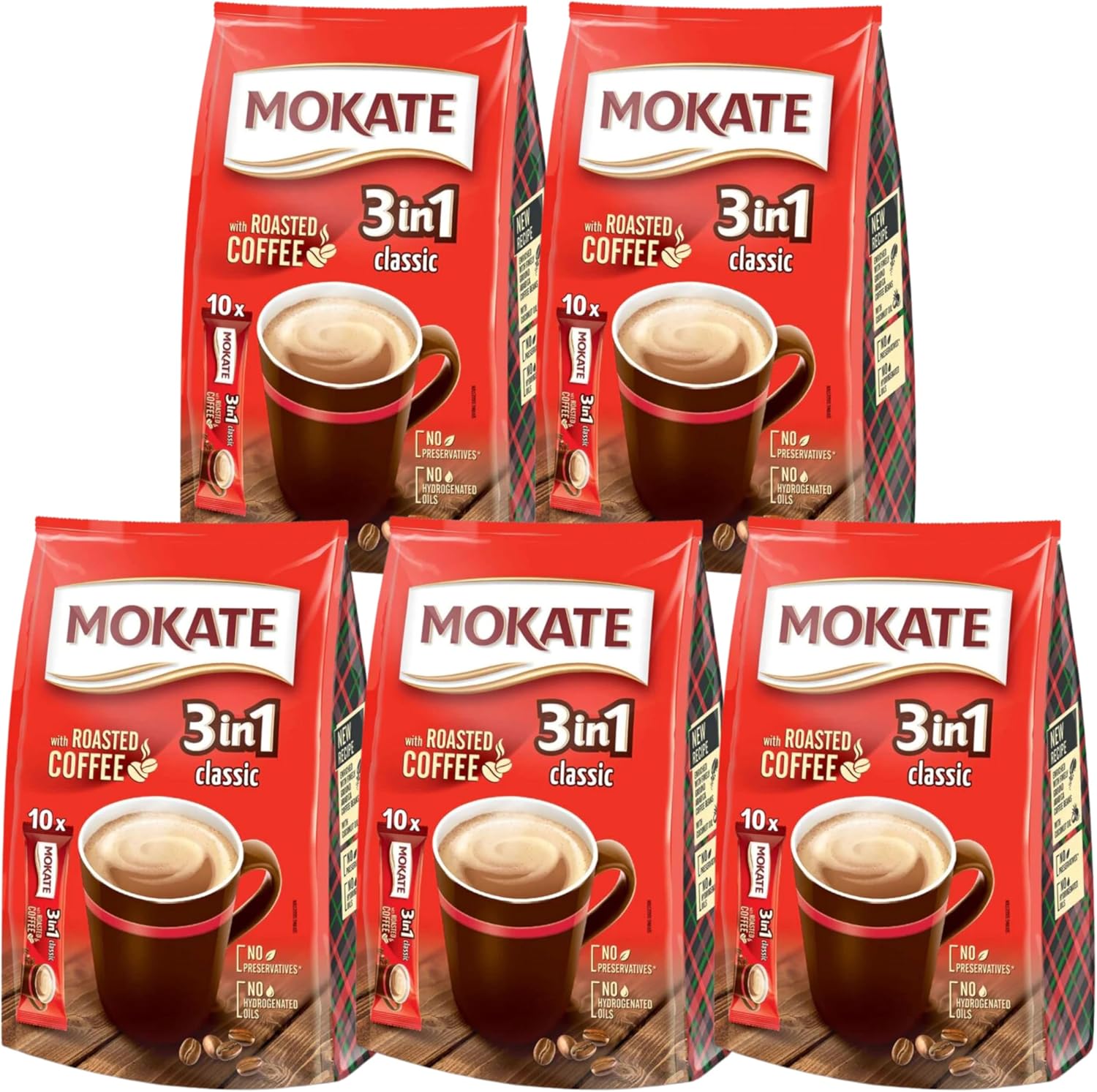 World Food Shop Mokate 3 in 1 Classic Instant Coffee 10 Sticks 170g ...